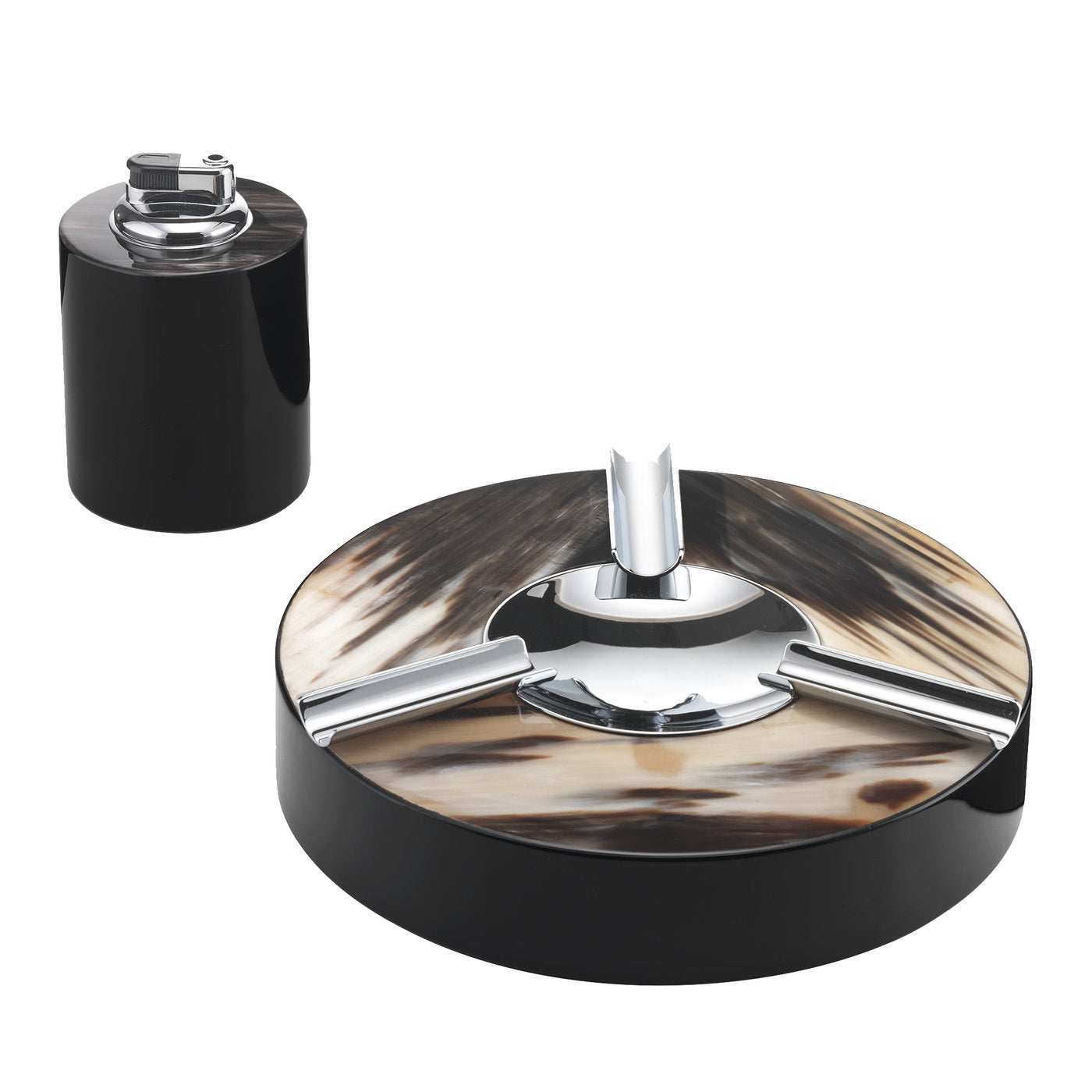 Round Lighter and Ash Tray Set Arcahorn | Artemest
