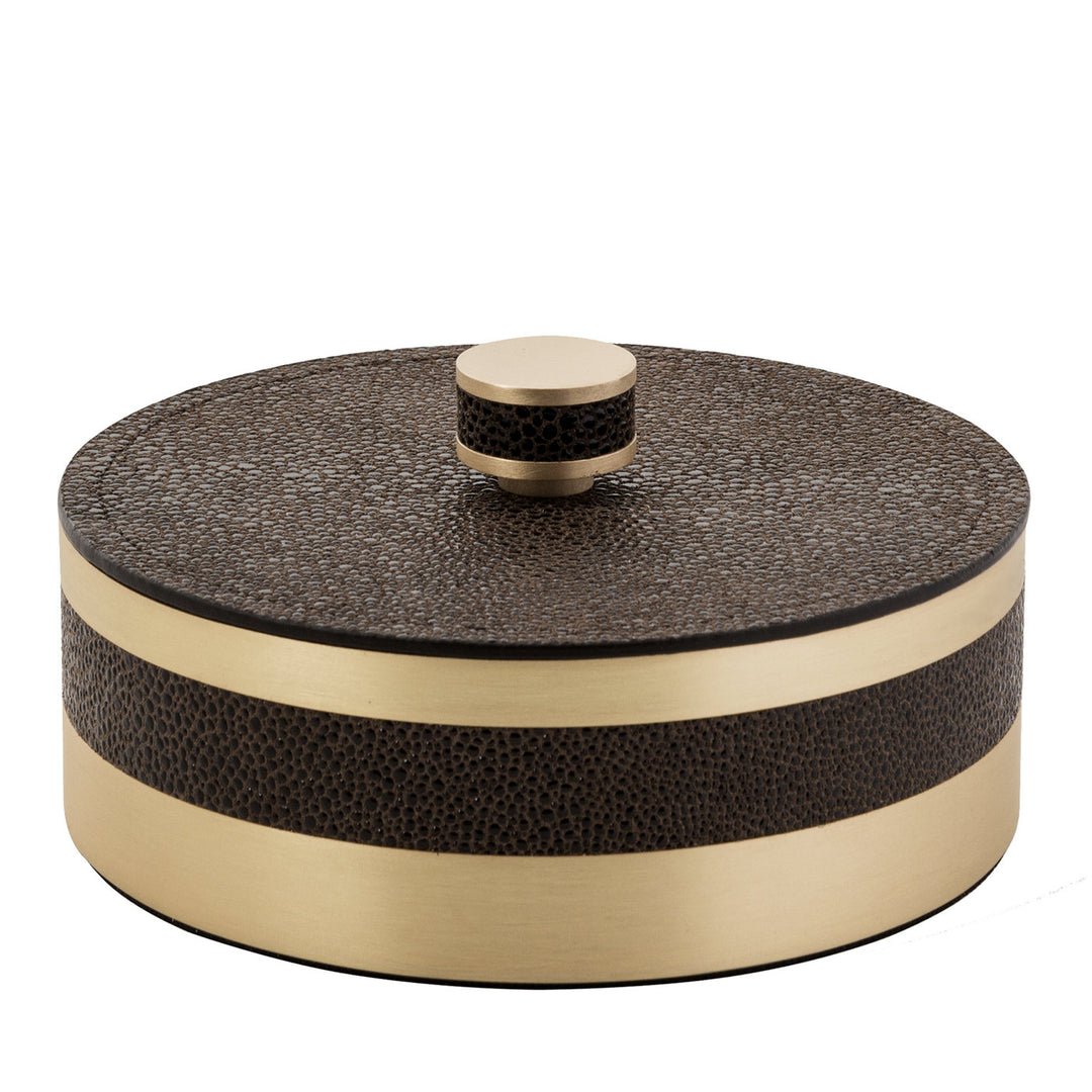 Saturno Brown Large Round Box with Lid Pinetti | Artemest