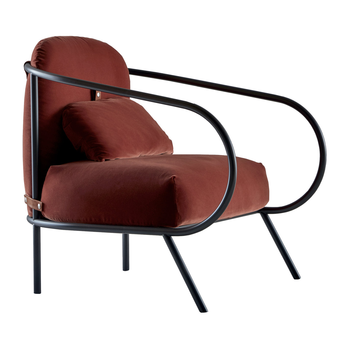 Minima Warm Rust Lounge Chair Mingardo | Artemest