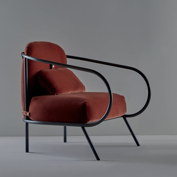 Minima Warm Rust Lounge Chair Mingardo | Artemest