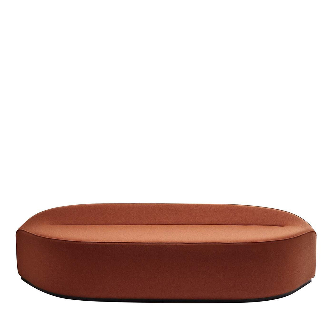 Waves Orange Trapezium Ottoman with Backrest La Cividina | Artemest