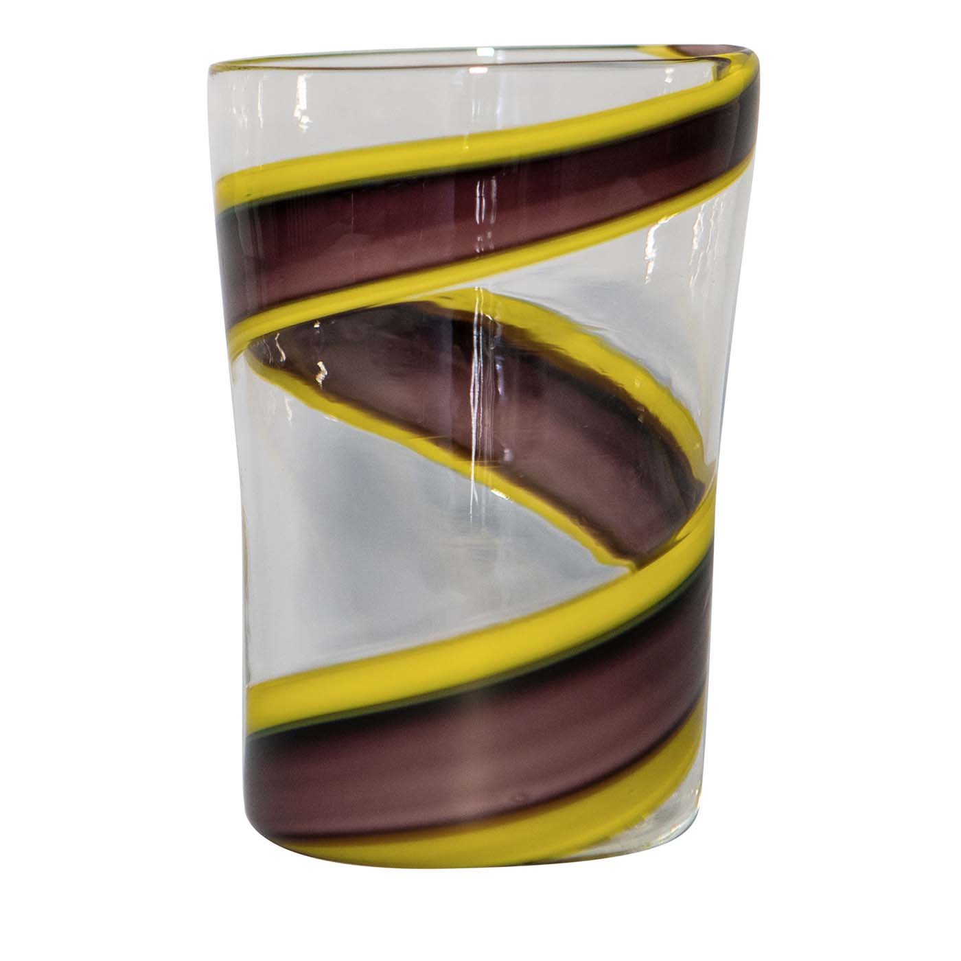 Set of 2 Vortex Glasses in Purple/Yellow Elisabetta Ciuti | Artemest