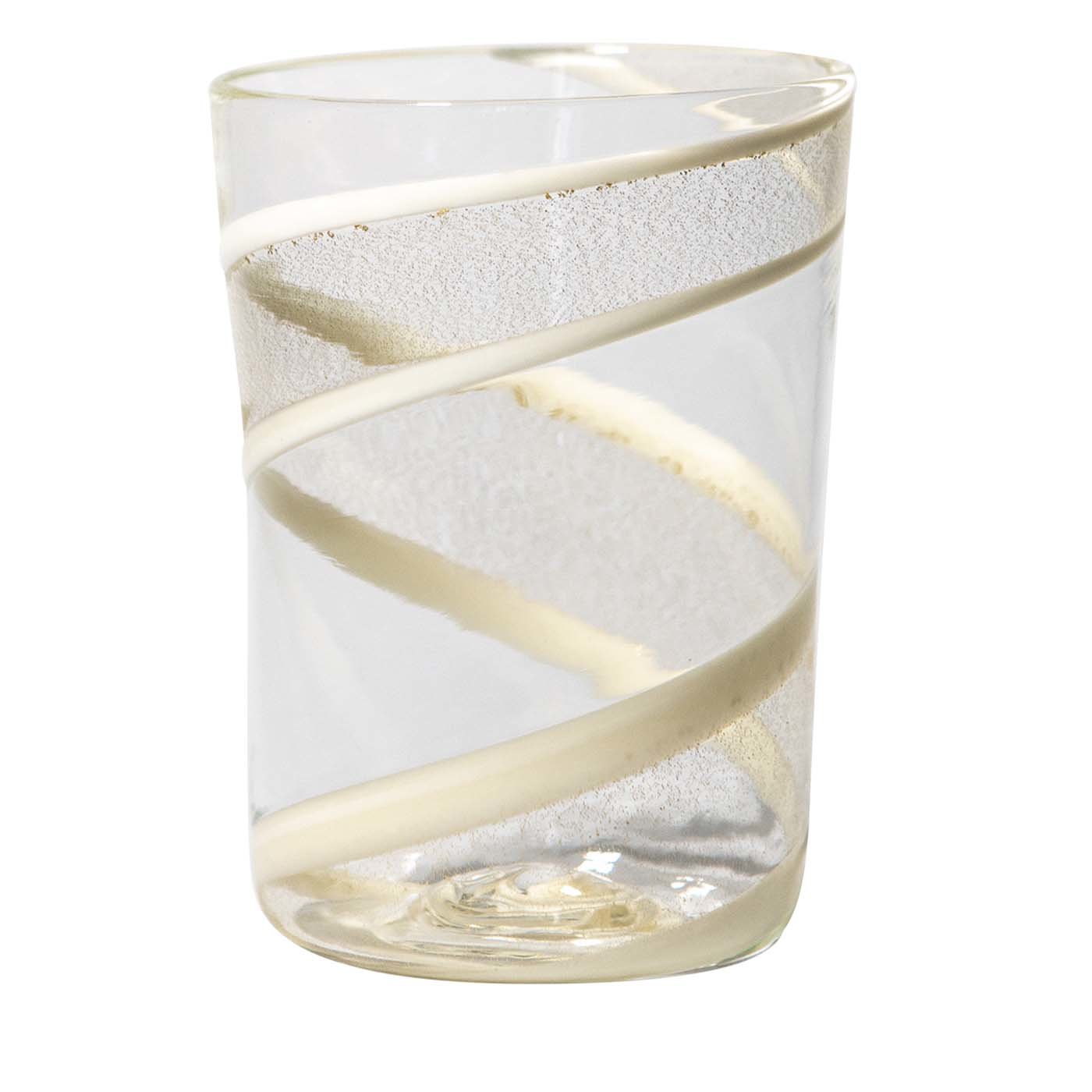 Set of 2 Vortex Glasses in Pure Gold/White Elisabetta Ciuti | Artemest