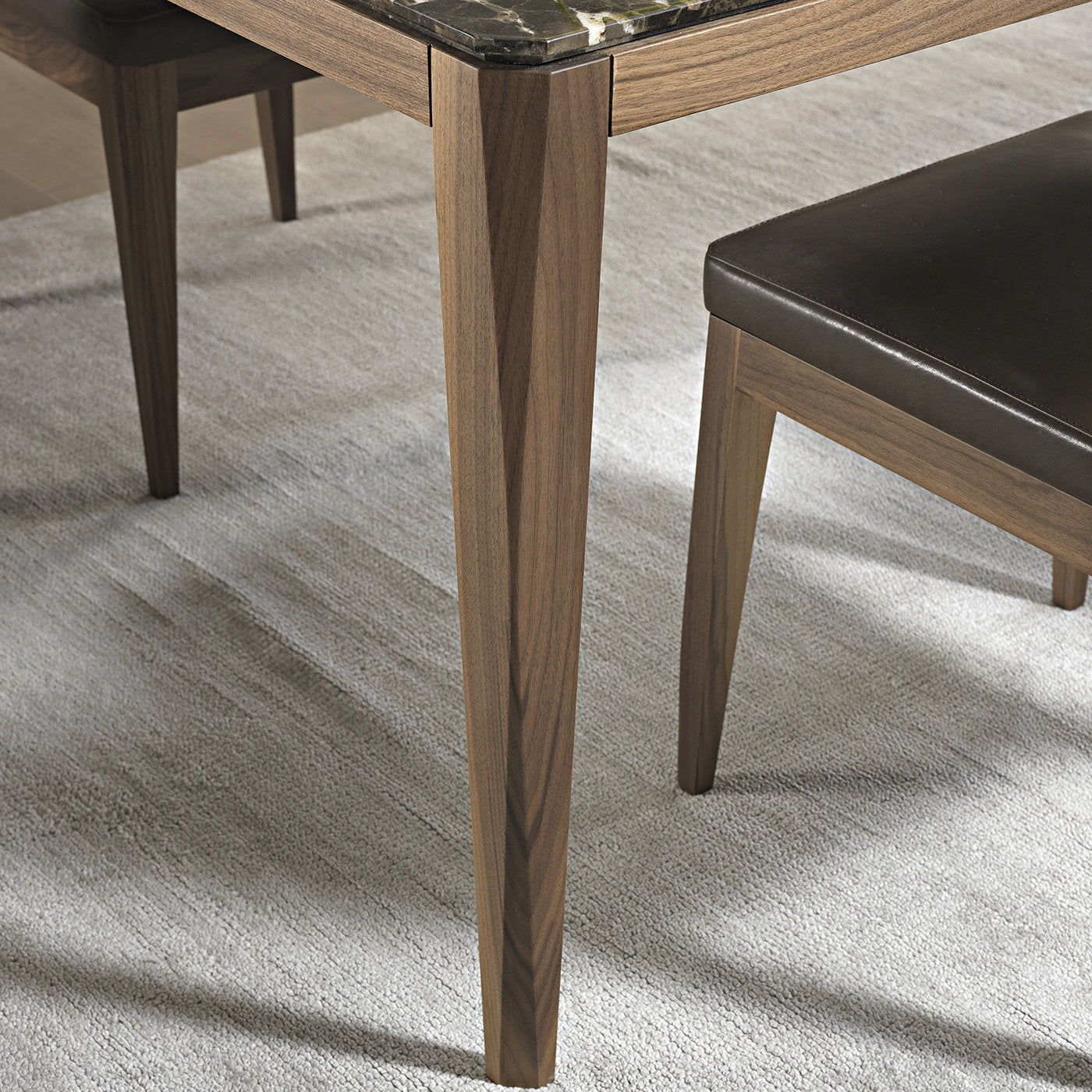 Cut Dining Table with Emperador Marble Top Pacini & Cappellini | Artemest