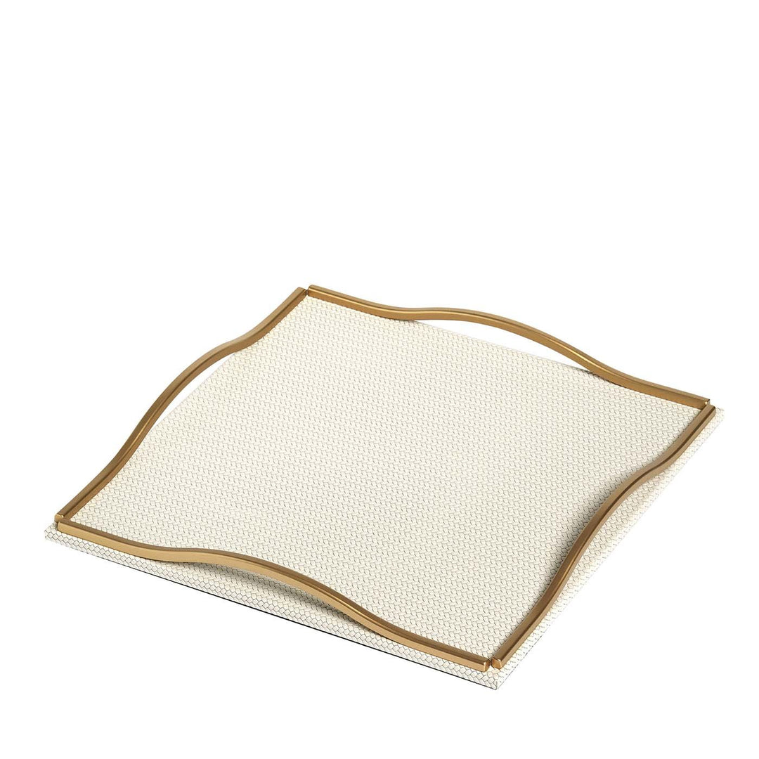 Wave Square Leather Tray Pinetti | Artemest