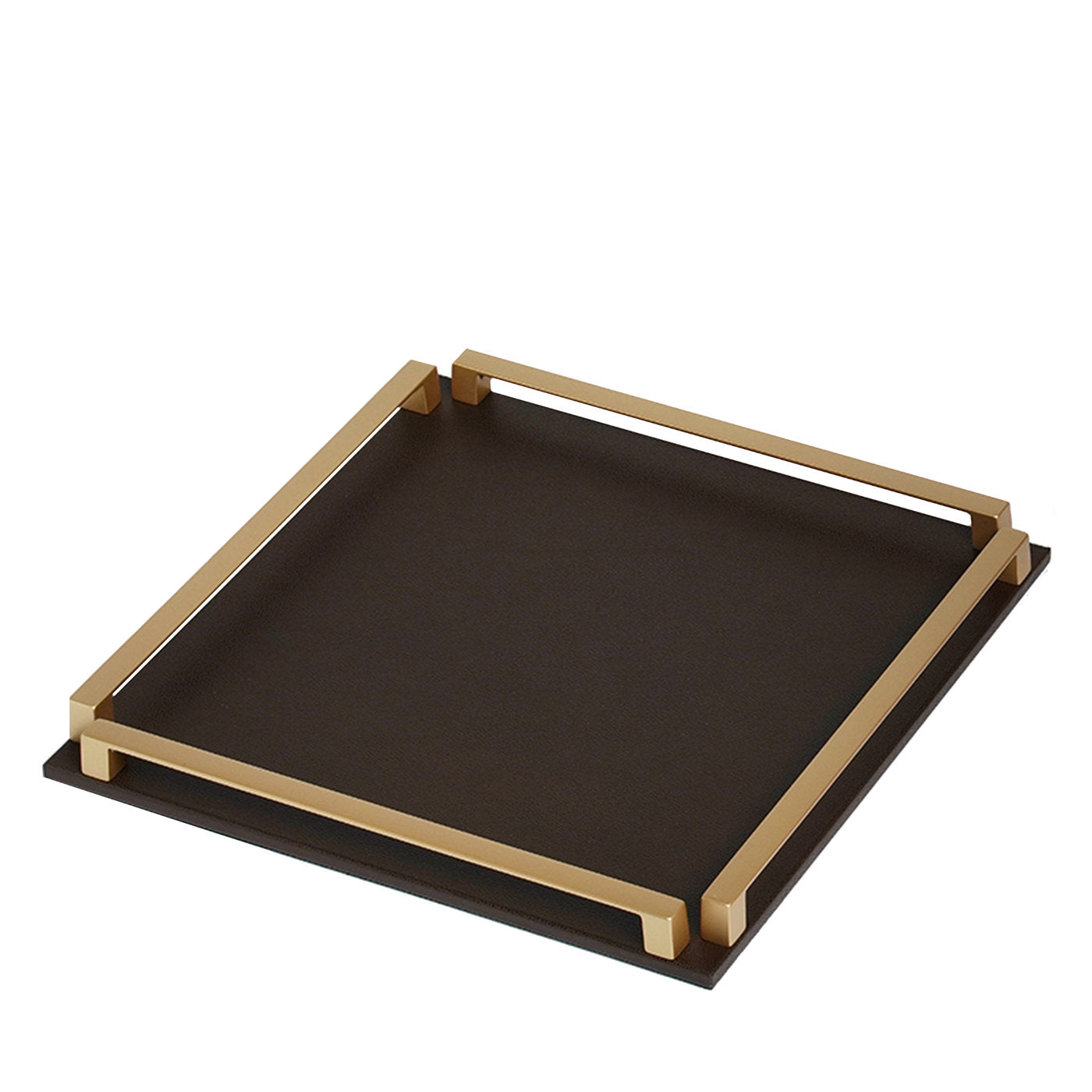 Paul Square Leather Tray Pinetti | Artemest