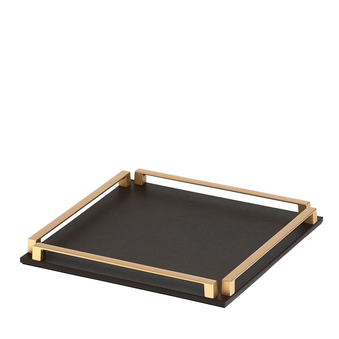 Paul Square Leather Tray Pinetti | Artemest