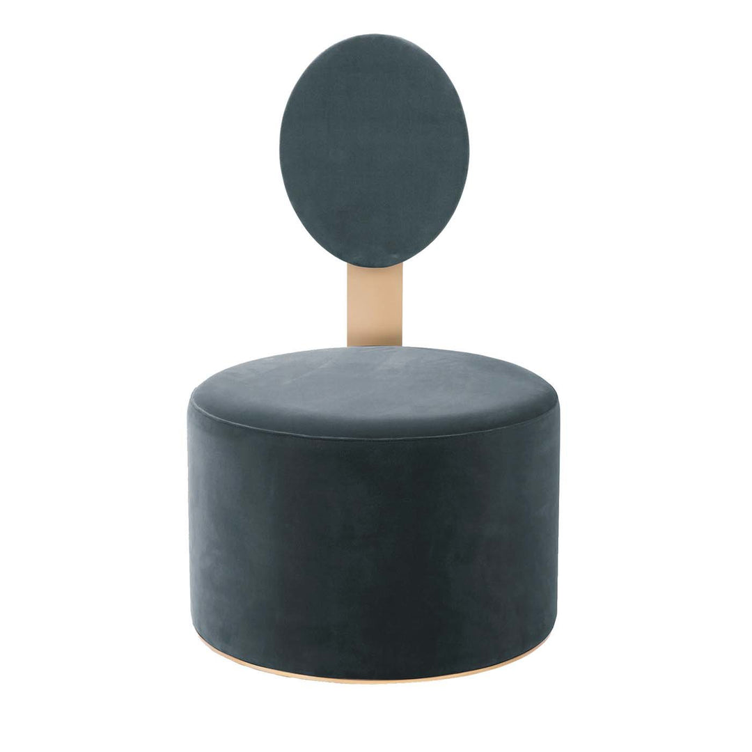 pop gray velvet and satin brass metal chair Secolo | Artemest