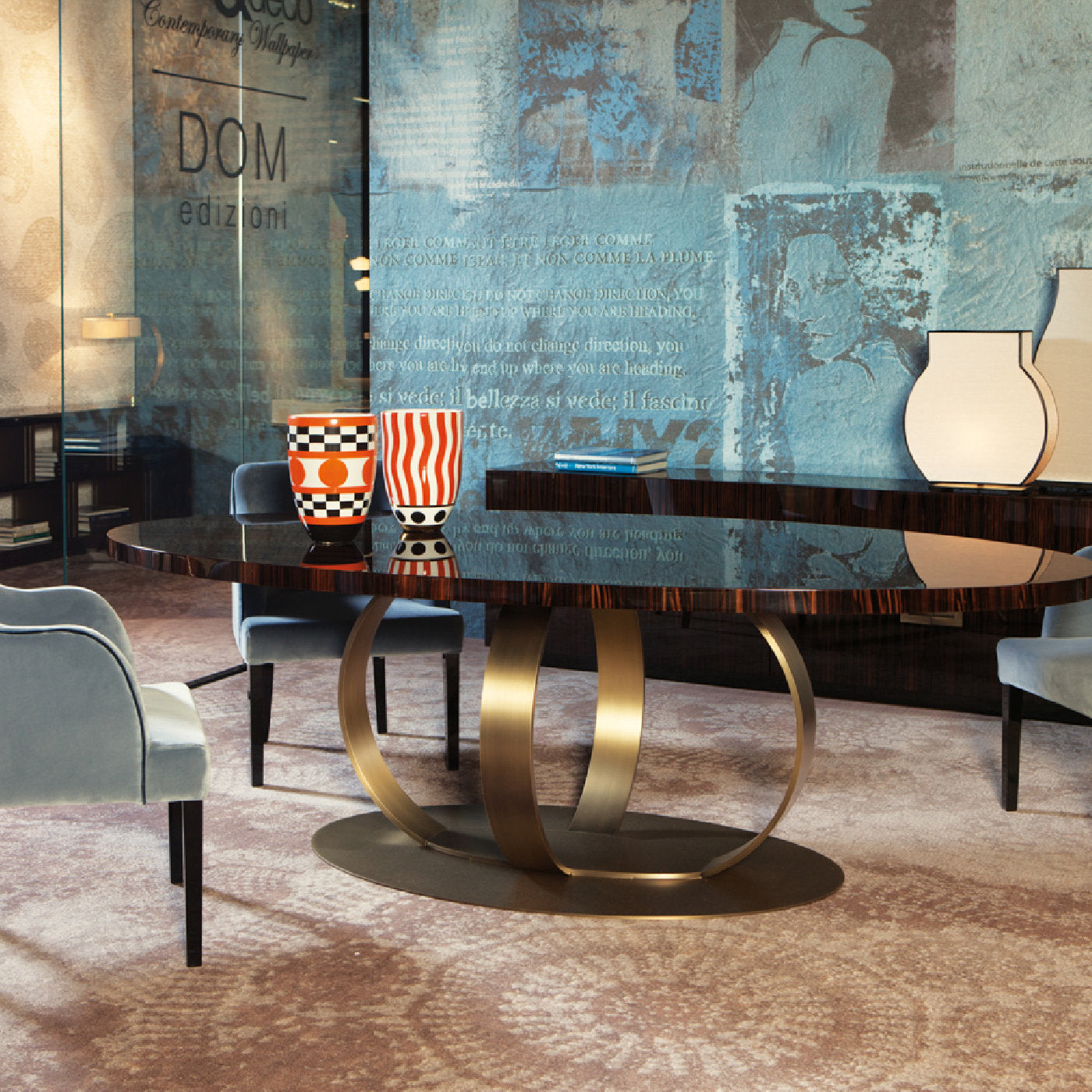 Andrew Oval Dining Table DOM Edizioni | Artemest