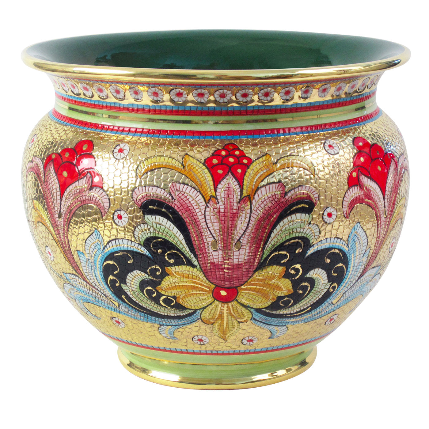 Gold Mosaic Cachepot Sambuco | Artemest