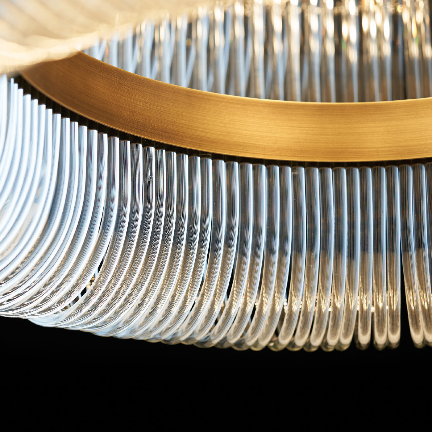 Bovola Modern Luxury Clear Glass Rod Bronze Chandelier With 24 Light ...