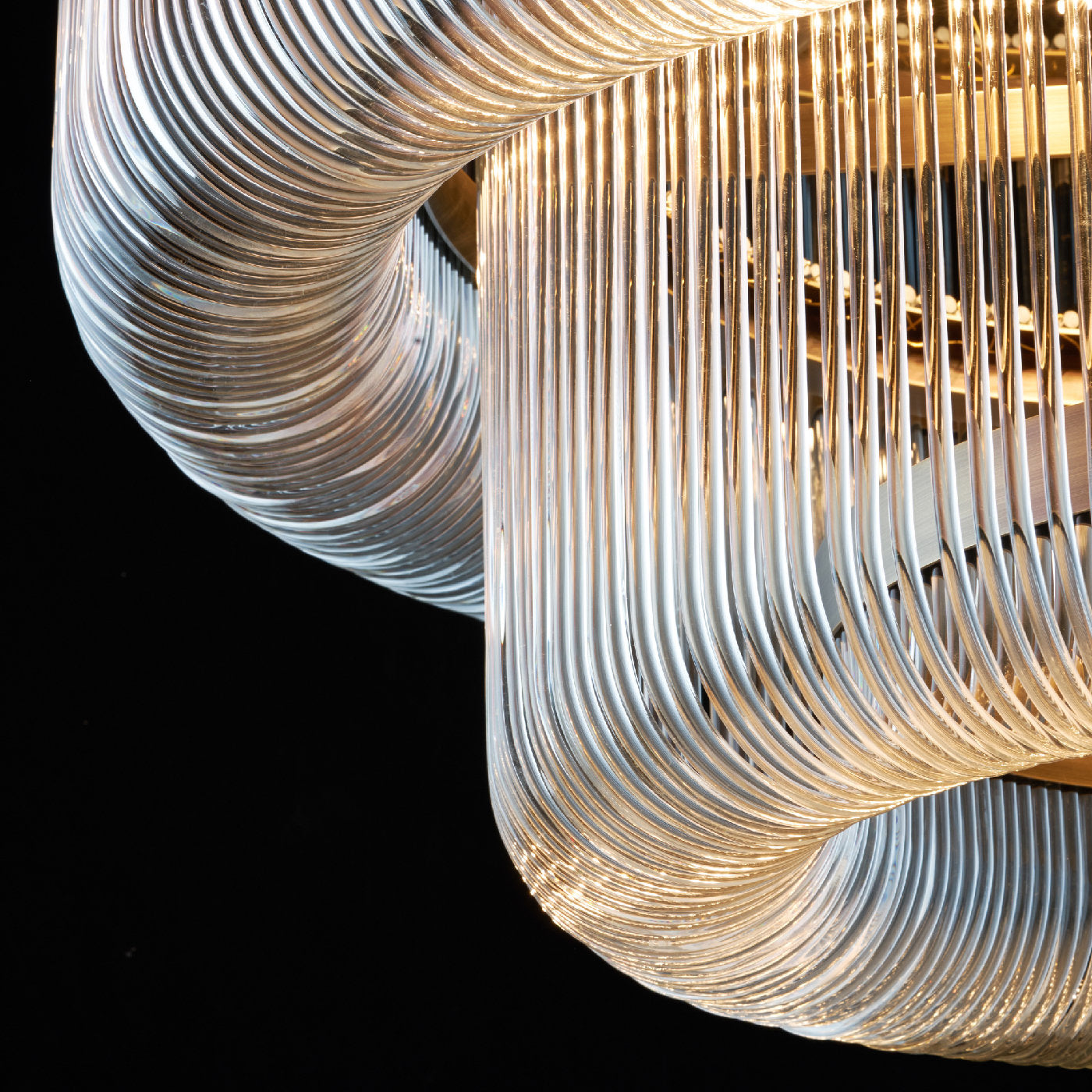 Bovola Modern Luxury Clear Glass Rod Bronze Chandelier With 24 Light ...