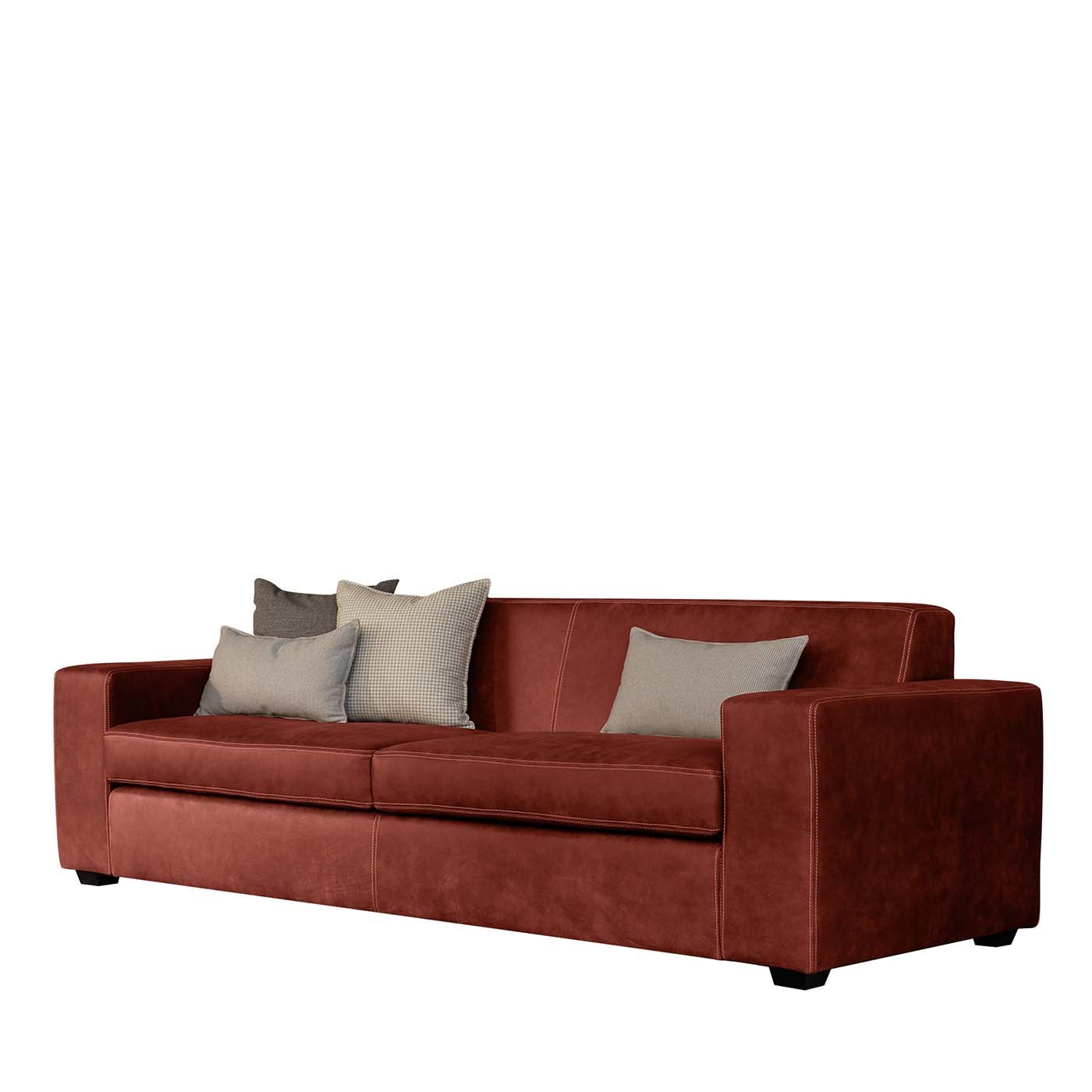 Red couch the brick store
