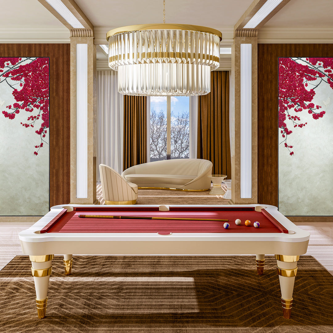 Regis burgundy pool table by Pino Vismara Vismara | Artemest