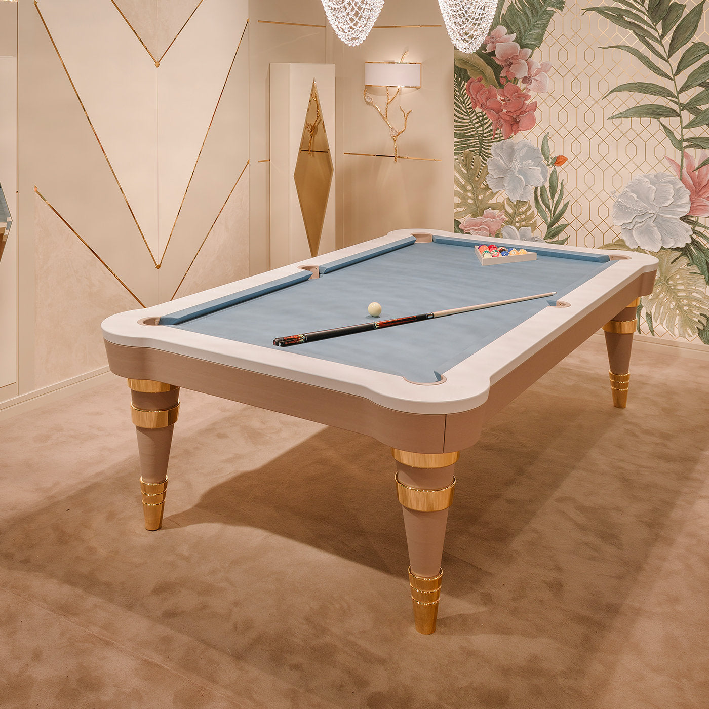 Regis powder blue pool table by Pino Vismara Vismara | Artemest