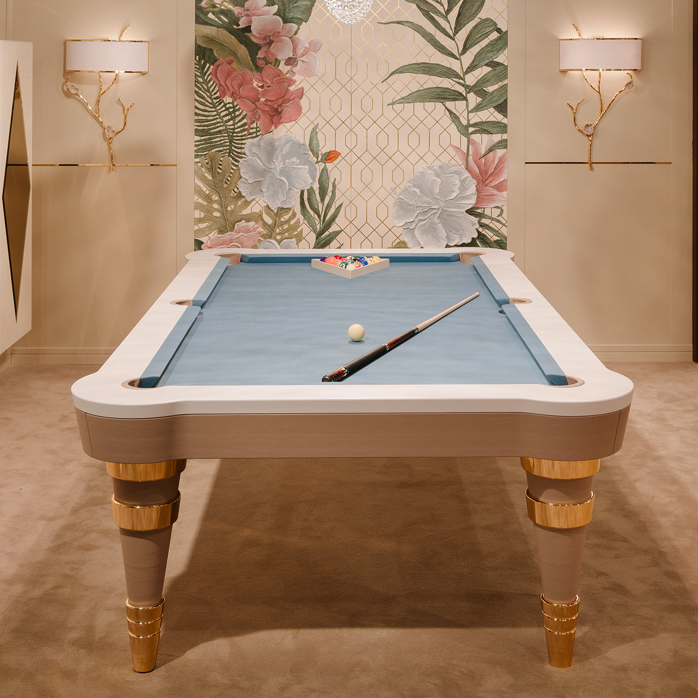 Regis powder blue pool table by Pino Vismara Vismara | Artemest