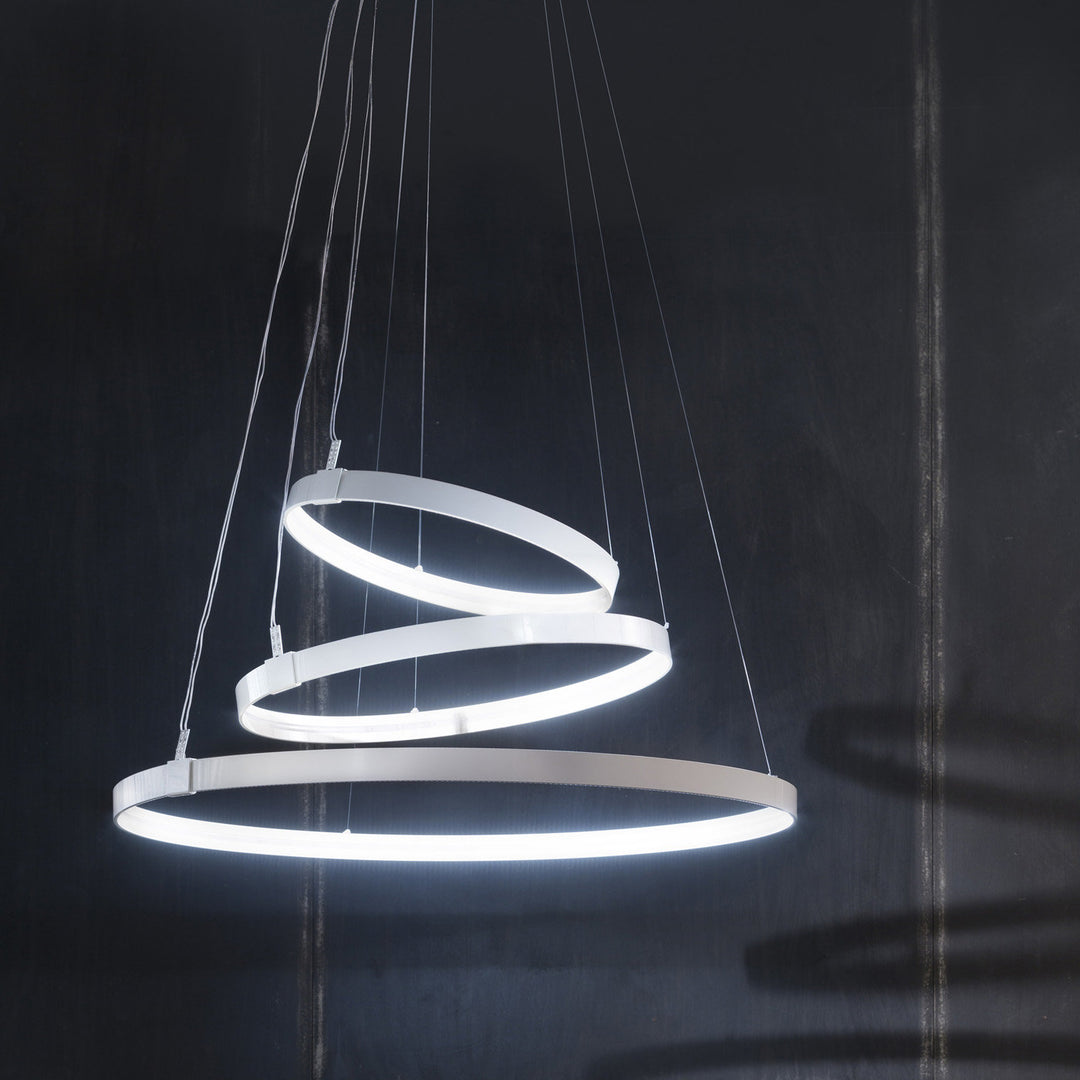 Rings Orizzontale White Pendant Lamp by Valerio Cometti - V12 Design ...