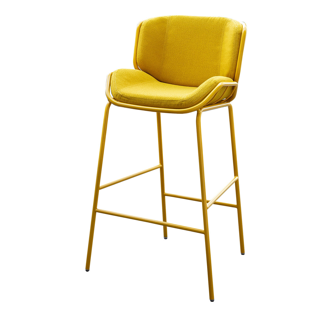 Skin Yellow Bar Stool By Giacomo Cattani TrabA' | Artemest