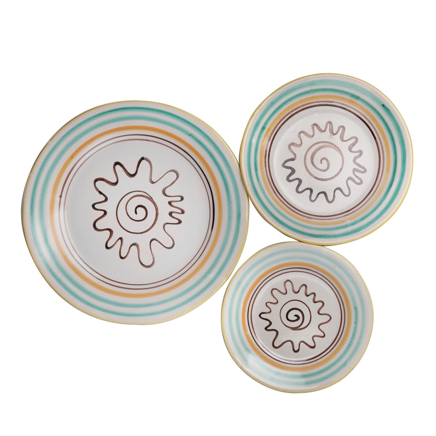 Set of 3 Circle Plates for Six Ceramica Pinto | Artemest