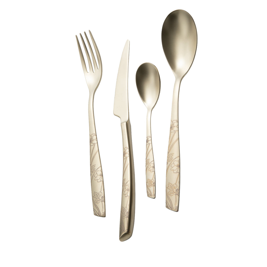 Lady 24-Piece Cutlery Set in Champagne with Box Casa Bugatti | Artemest