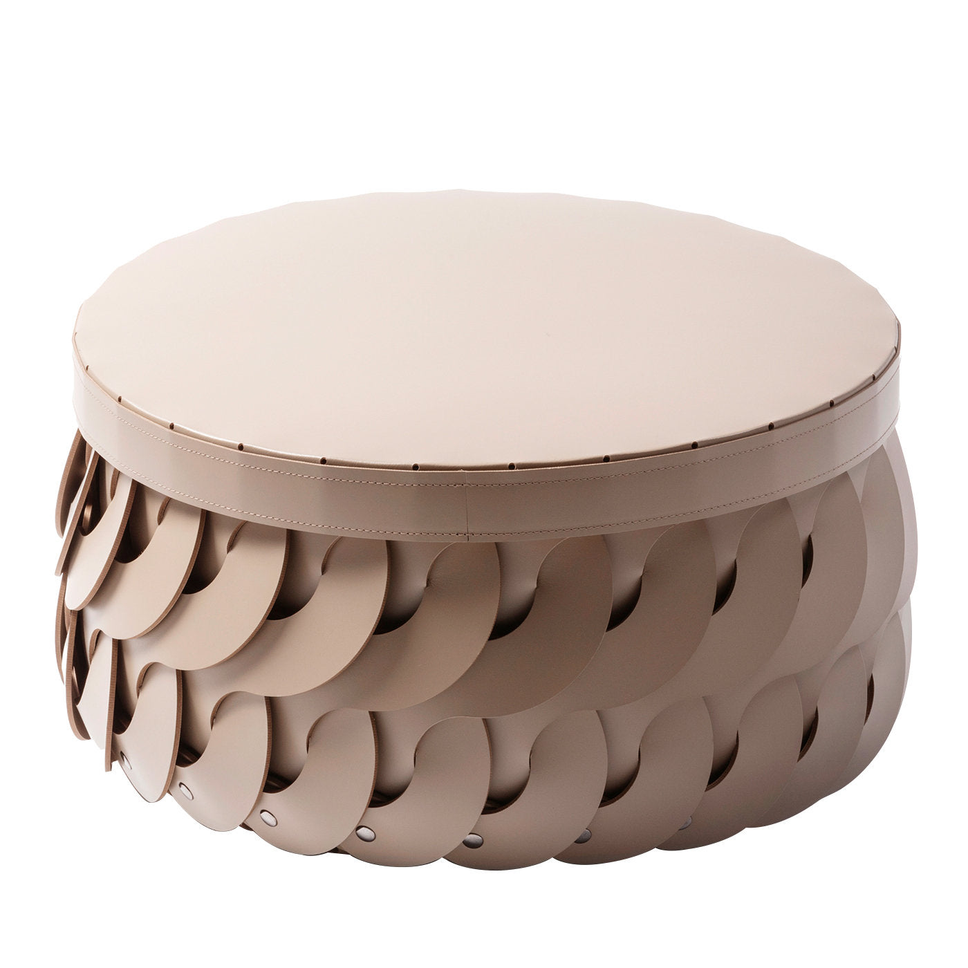 Alicante Round Taupe Basket with Lid Pinetti | Artemest