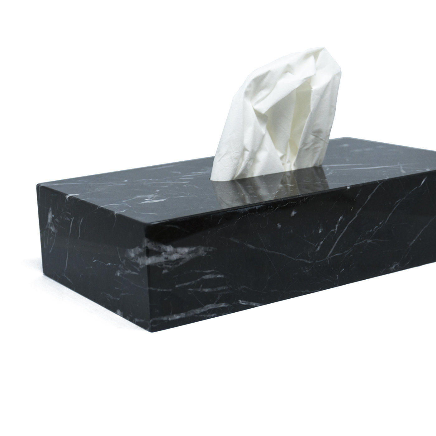Black Marble Tissue Box FiammettaV Home Collection | Artemest