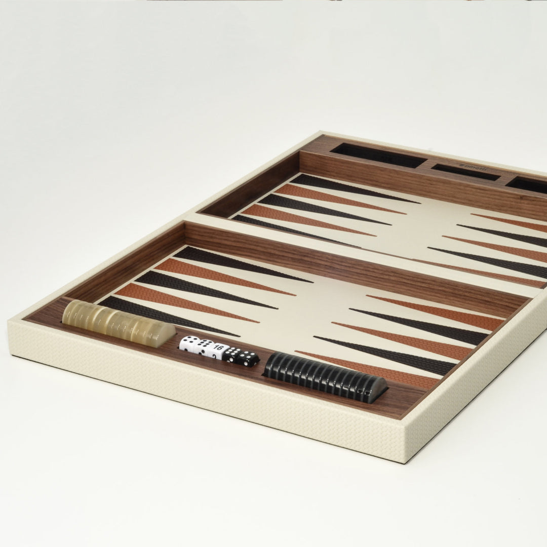 Leather Backgammon Set Pinetti | Artemest