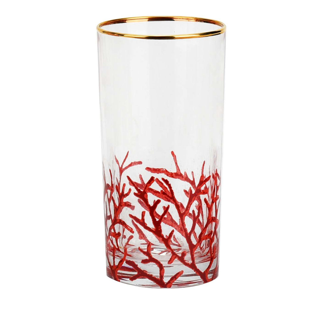 Set of 6 Coral Tall Water Glasses Creart | Artemest