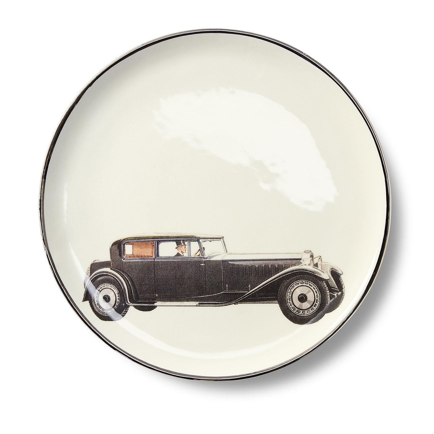 Vintage Cars set of 8 dinner plates Laboratorio Paravicini | Artemest