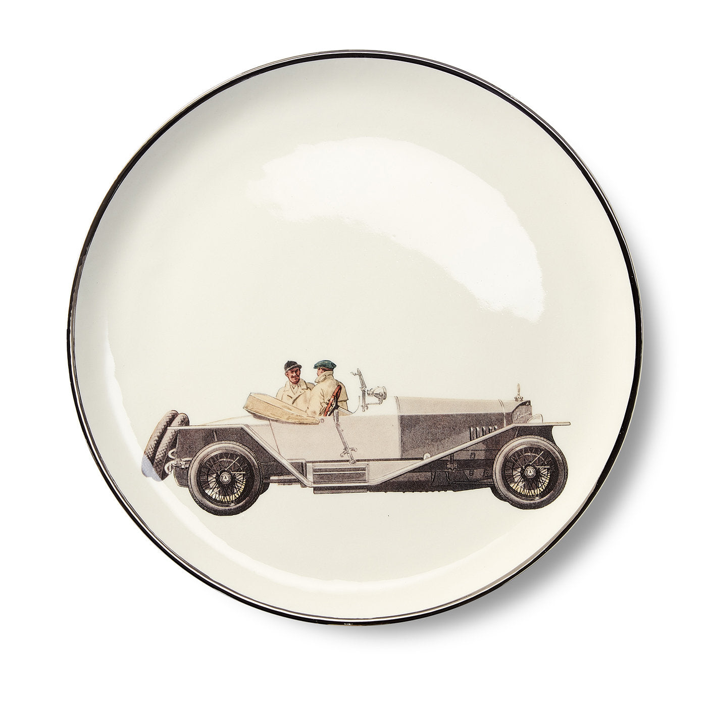 Vintage Cars set of 8 dinner plates Laboratorio Paravicini | Artemest