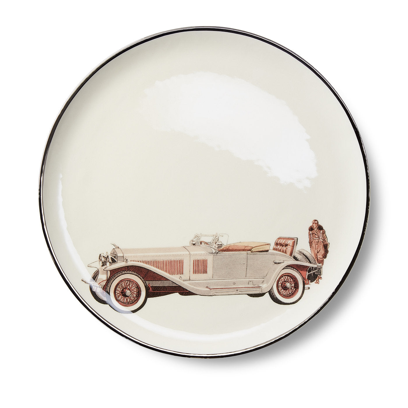 Vintage Cars set of 8 dinner plates Laboratorio Paravicini | Artemest