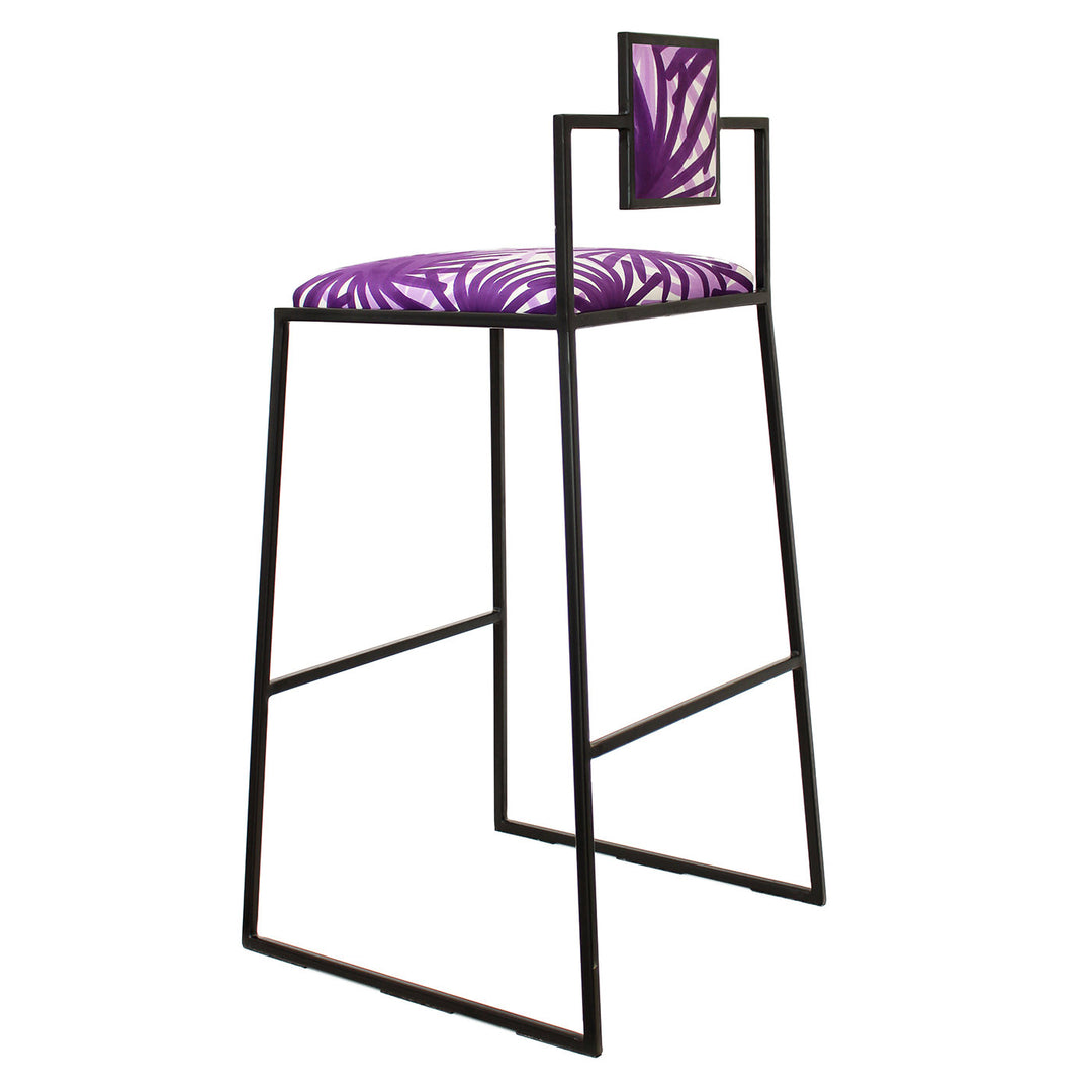 Capri Fuochi Viola Iron Bar Stool Francesco Della Femina | Artemest