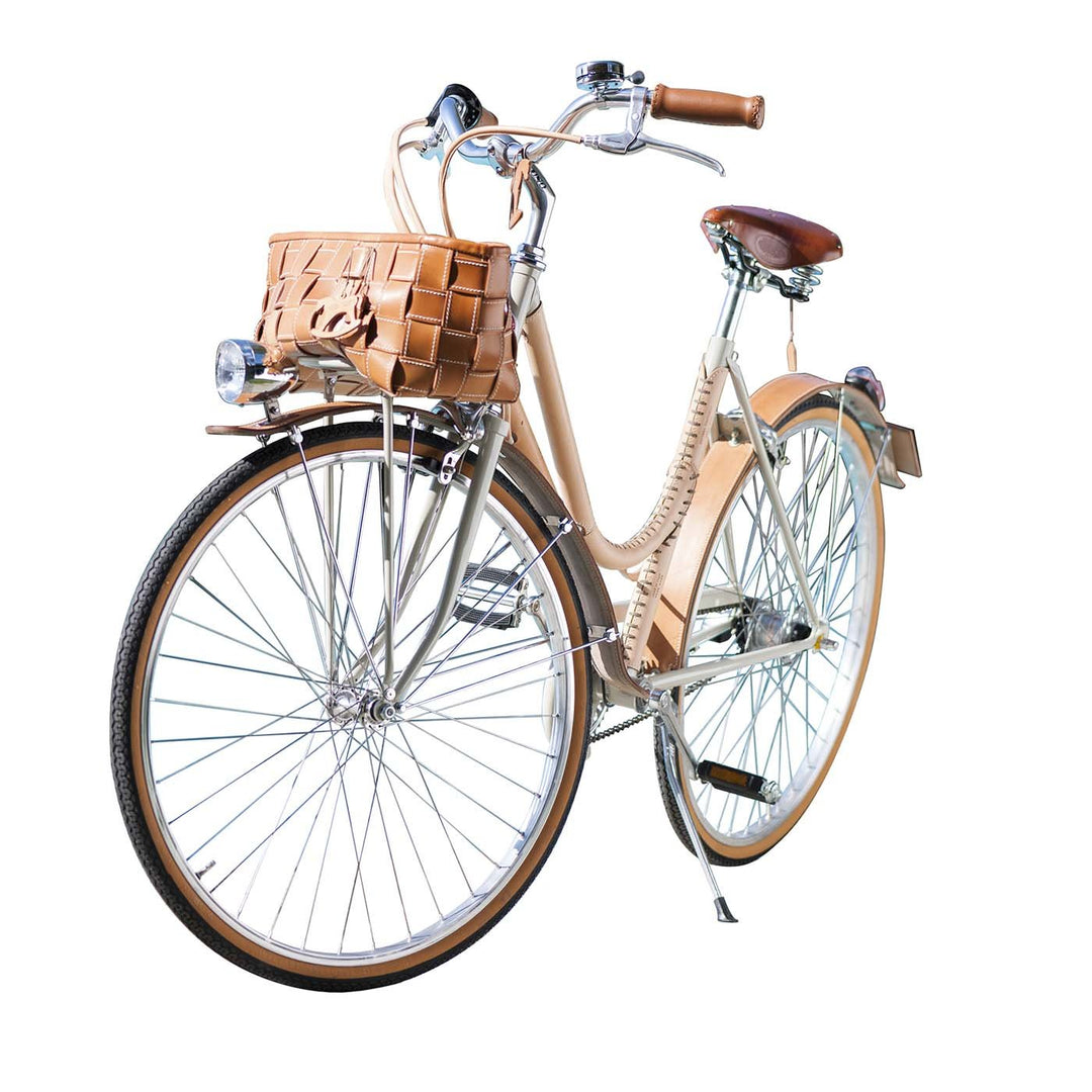Women's Leather- Covered Bicycle Natural Bottega Conticelli | Artemest
