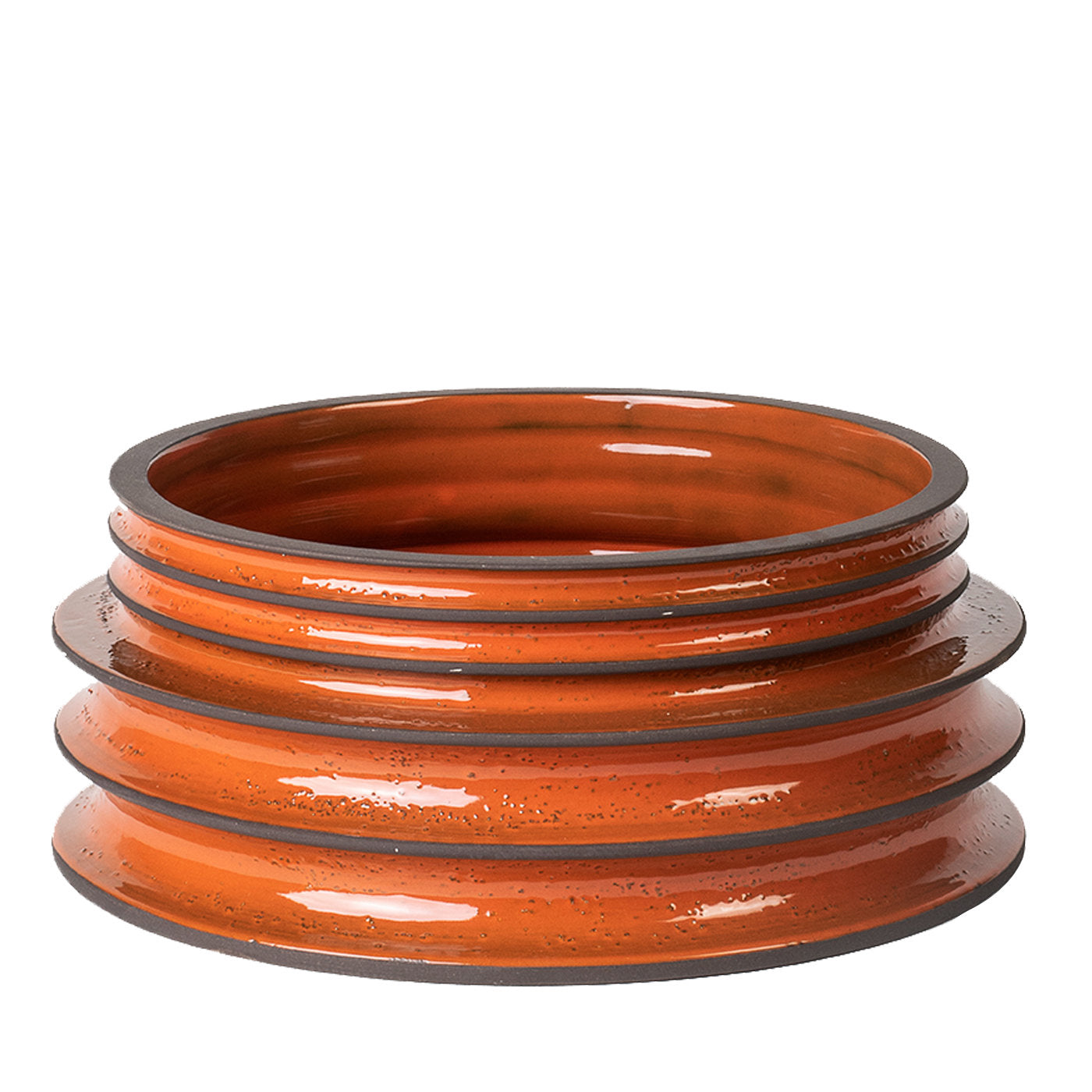 Revolver Orange and Brown Bowl by Christoph Radl Bitossi Ceramiche ...
