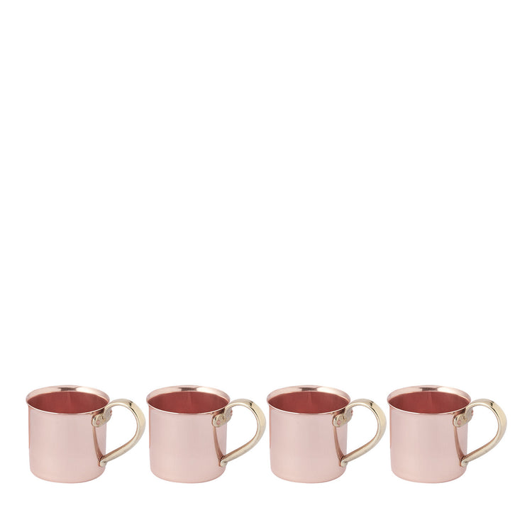 Set of 4 Copper Mugs Cu Artigiana | Artemest