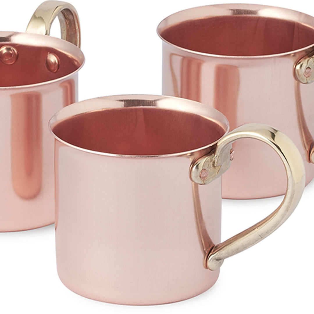 Set of 4 Copper Mugs Cu Artigiana | Artemest