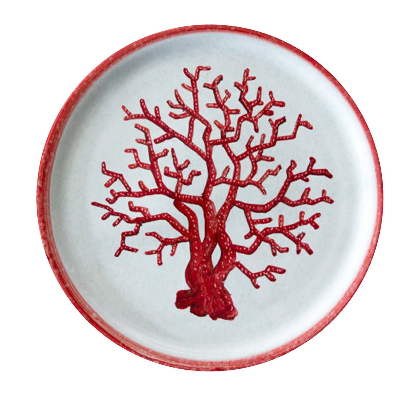 Osteria Set of 6 Red Dinner Plates 28cm Arcucci Handmade | Artemest