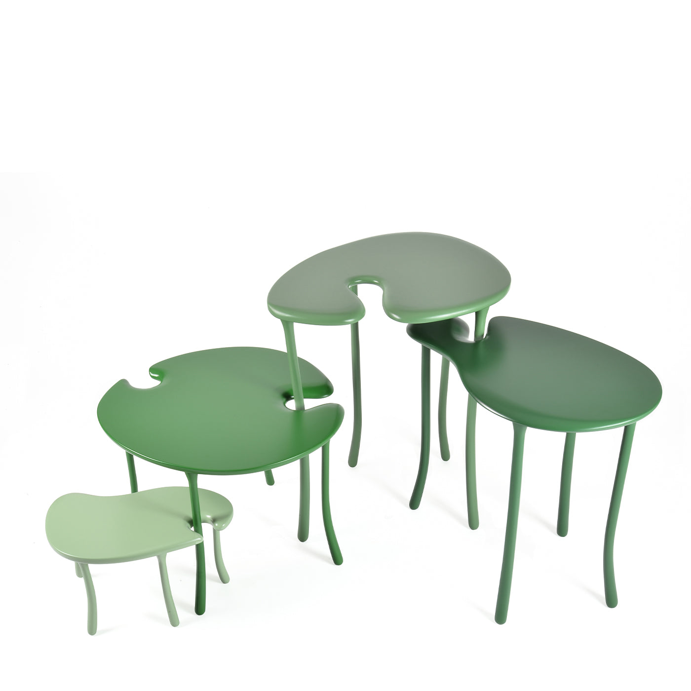 Tavo B1 Modular Set of 4 Green Coffee Tables Limited Edition Orografie ...