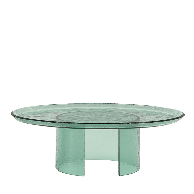 Atollo Teal Green Laquered glass Coffee Table 98 Tonin Casa | Artemest