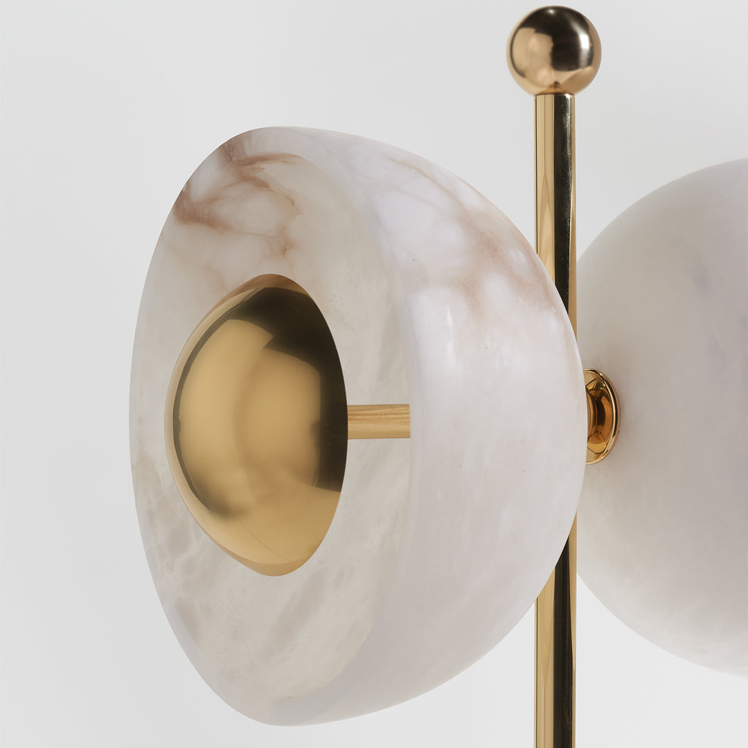 "Butterfly" Table Lamp in Polished Brass and Alabaster Matlight Milano ...