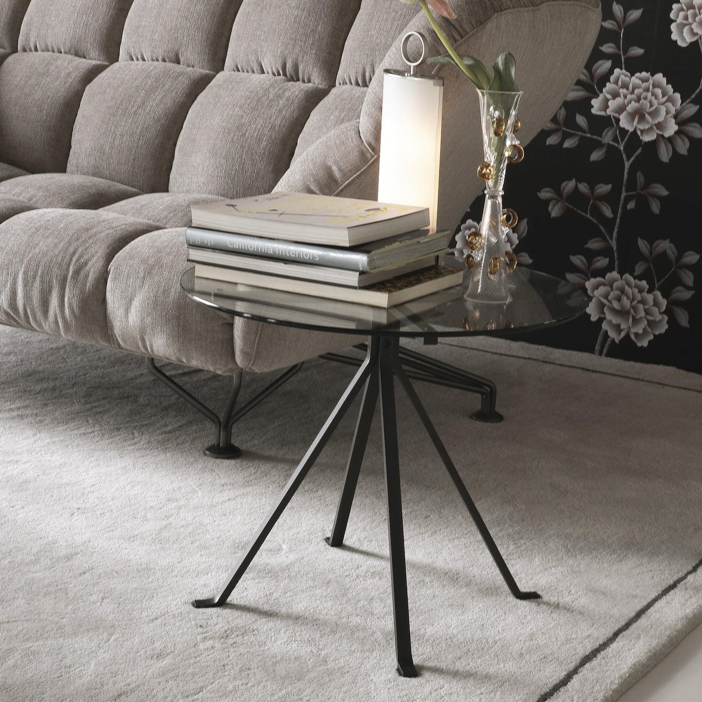 Cuginetto Round Black Coffee Table by Enzo Mari Driade | Artemest