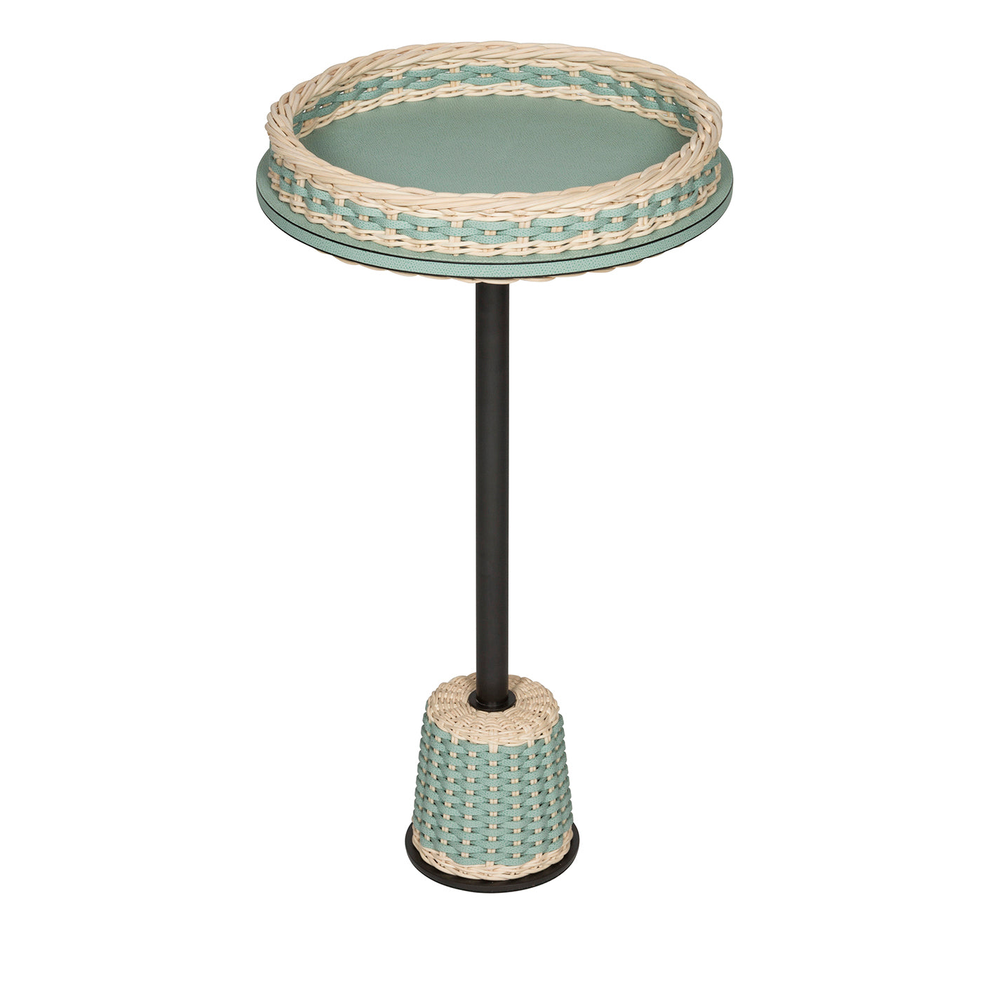 Matisse Leather & Rattan Side Table - Medium Giobagnara | Artemest