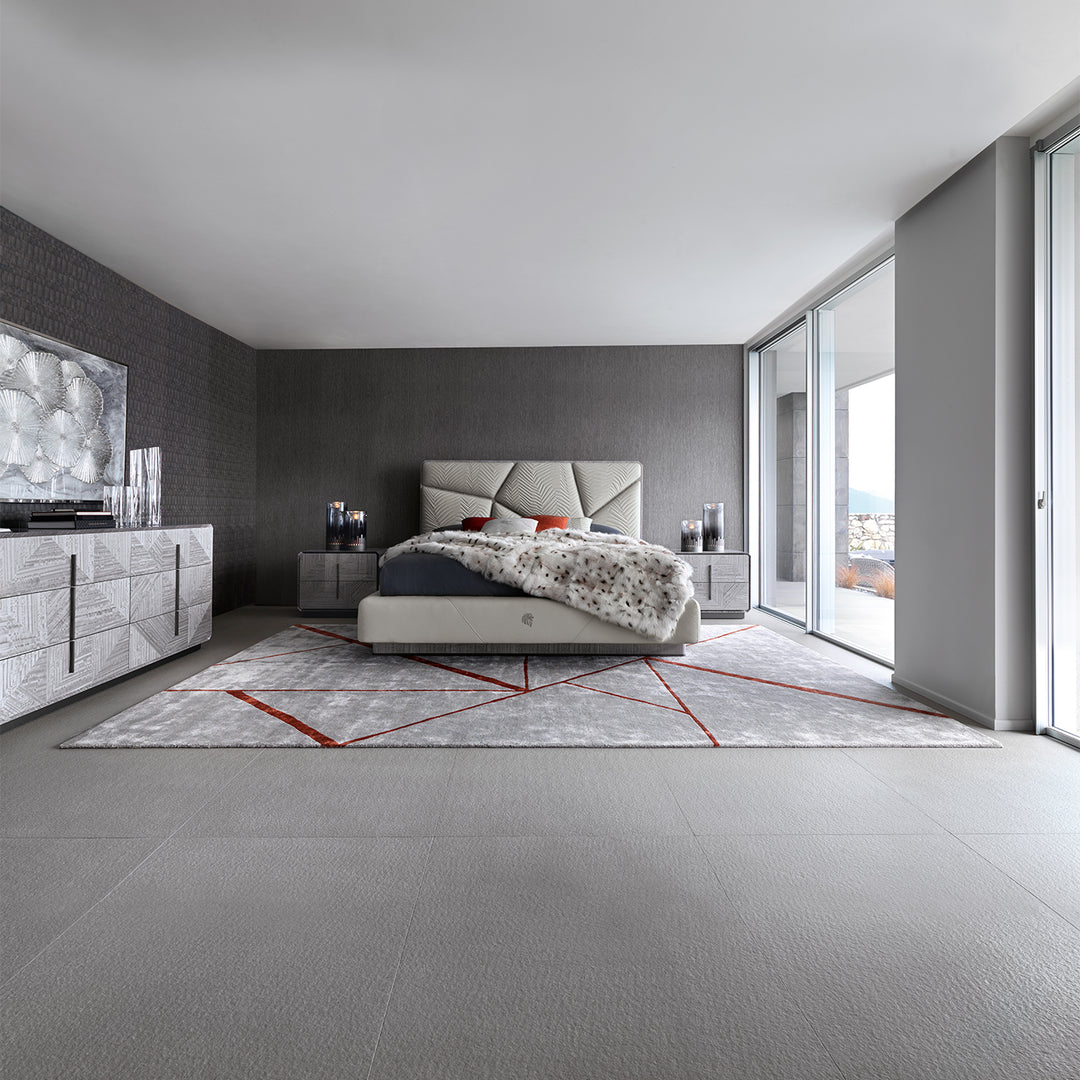 Leather bed by Castello Lagravinese Studio Giorgio Collection | Artemest