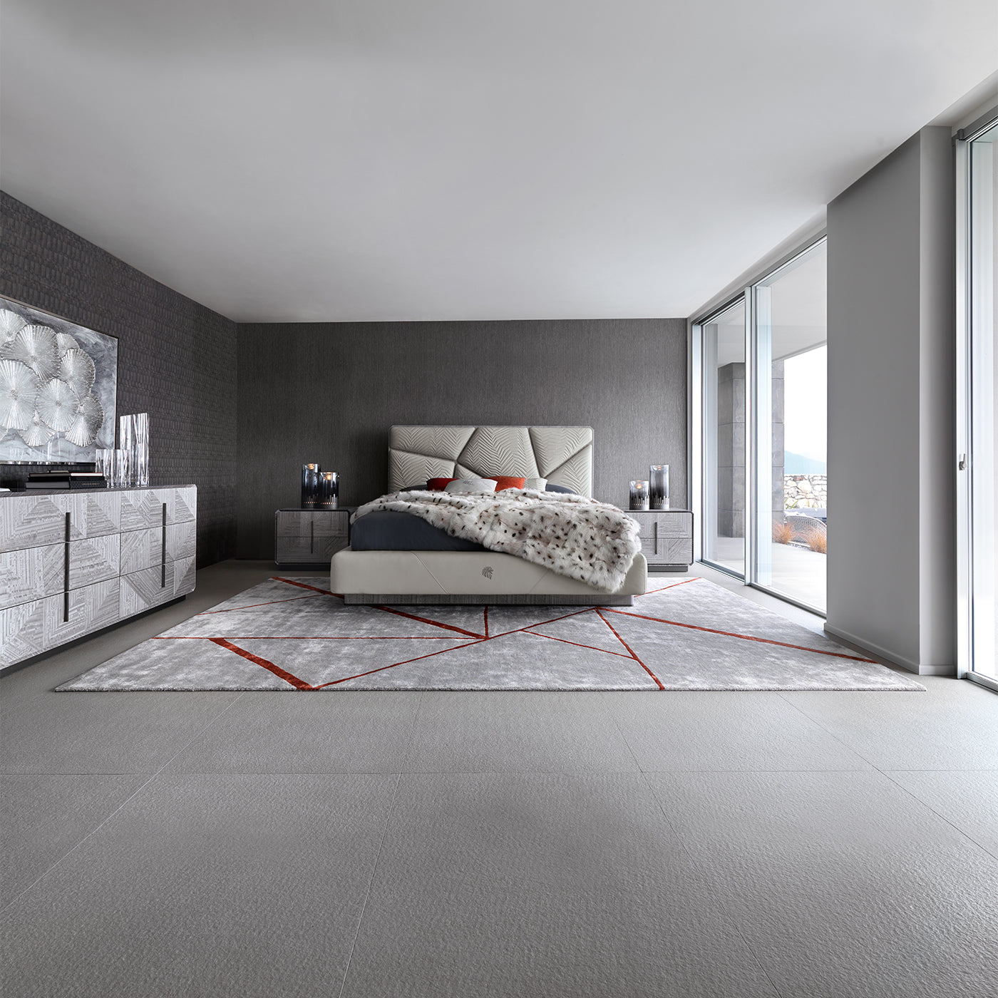 Leather bed by Castello Lagravinese Studio Giorgio Collection | Artemest