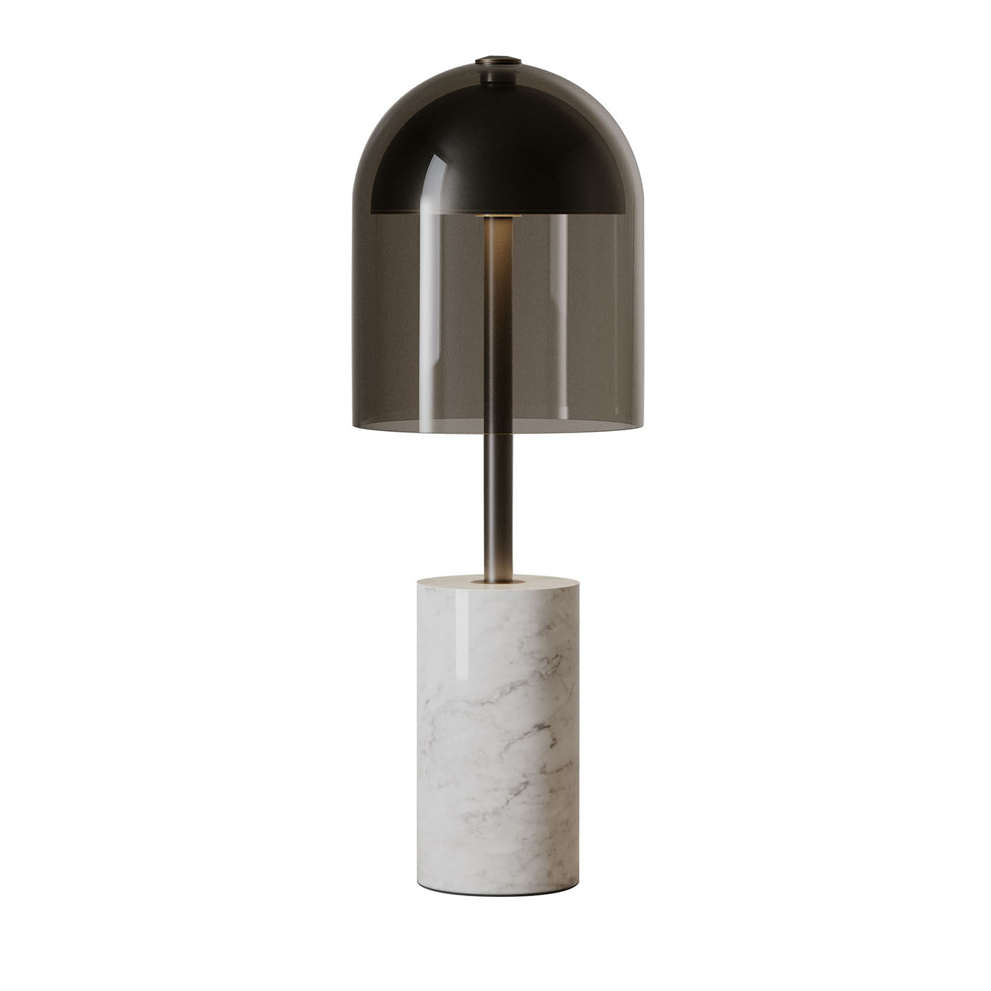 Doma Dark Burnished Brass And Smoke Gray Glass Table Lamp VeniceM ...