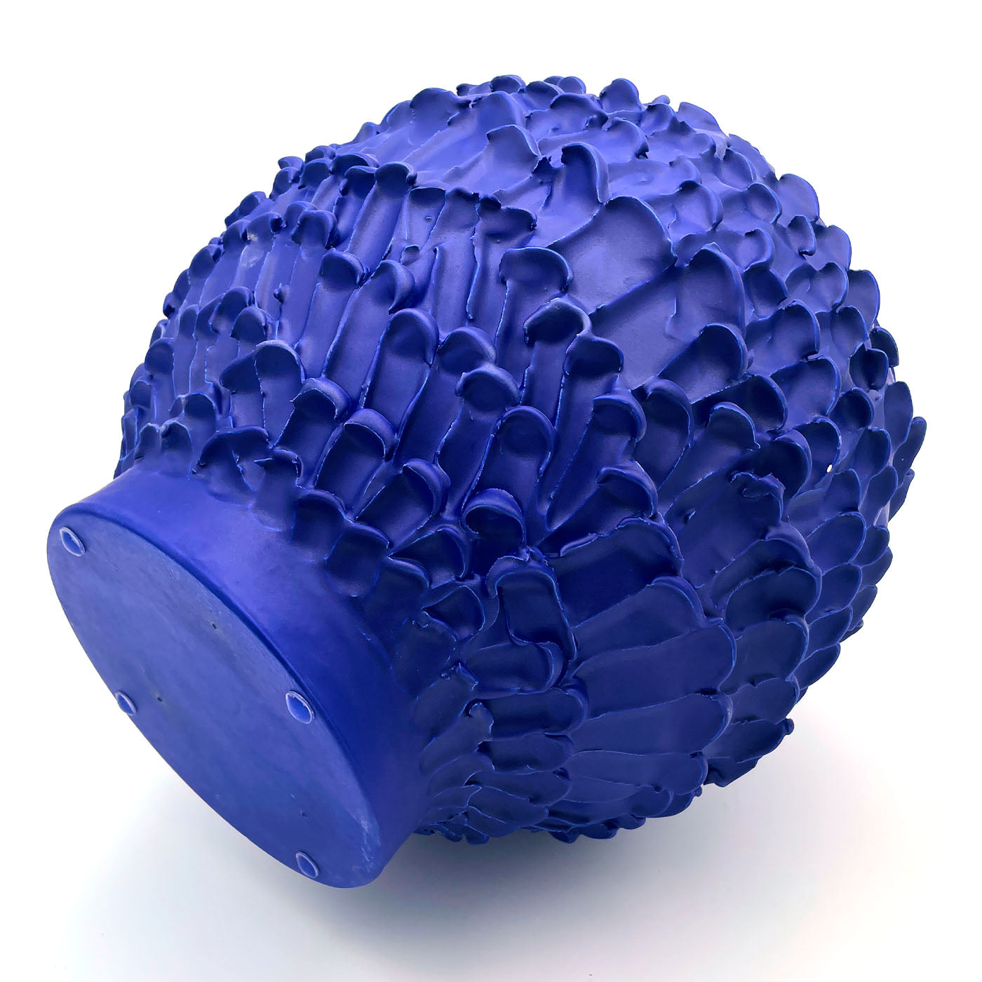 Onda Matte Deep Blue Big Round Vase Daria Dazzan | Artemest