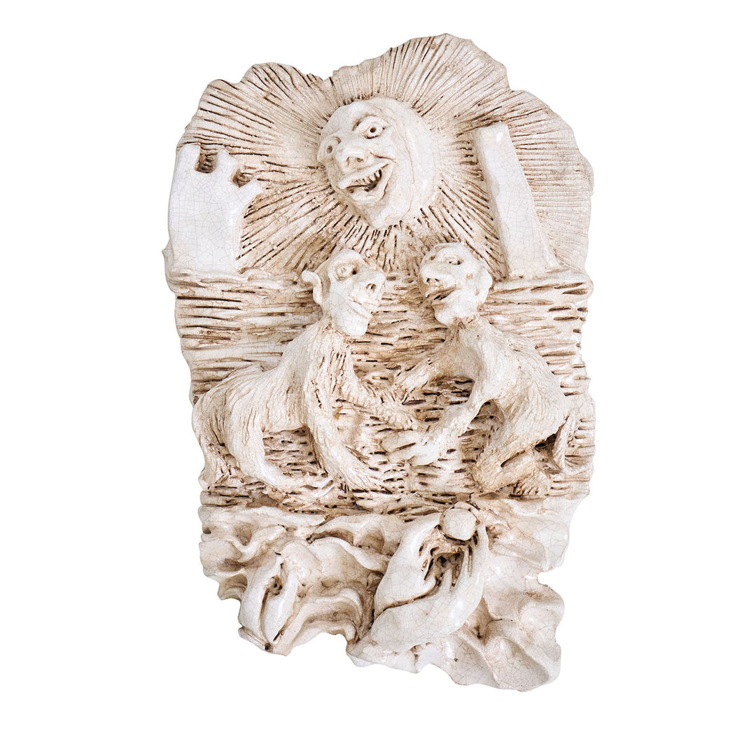 Tarocchi Tricky La Luna XVII Cermic Low Relief Mariano Franzetti | Artemest