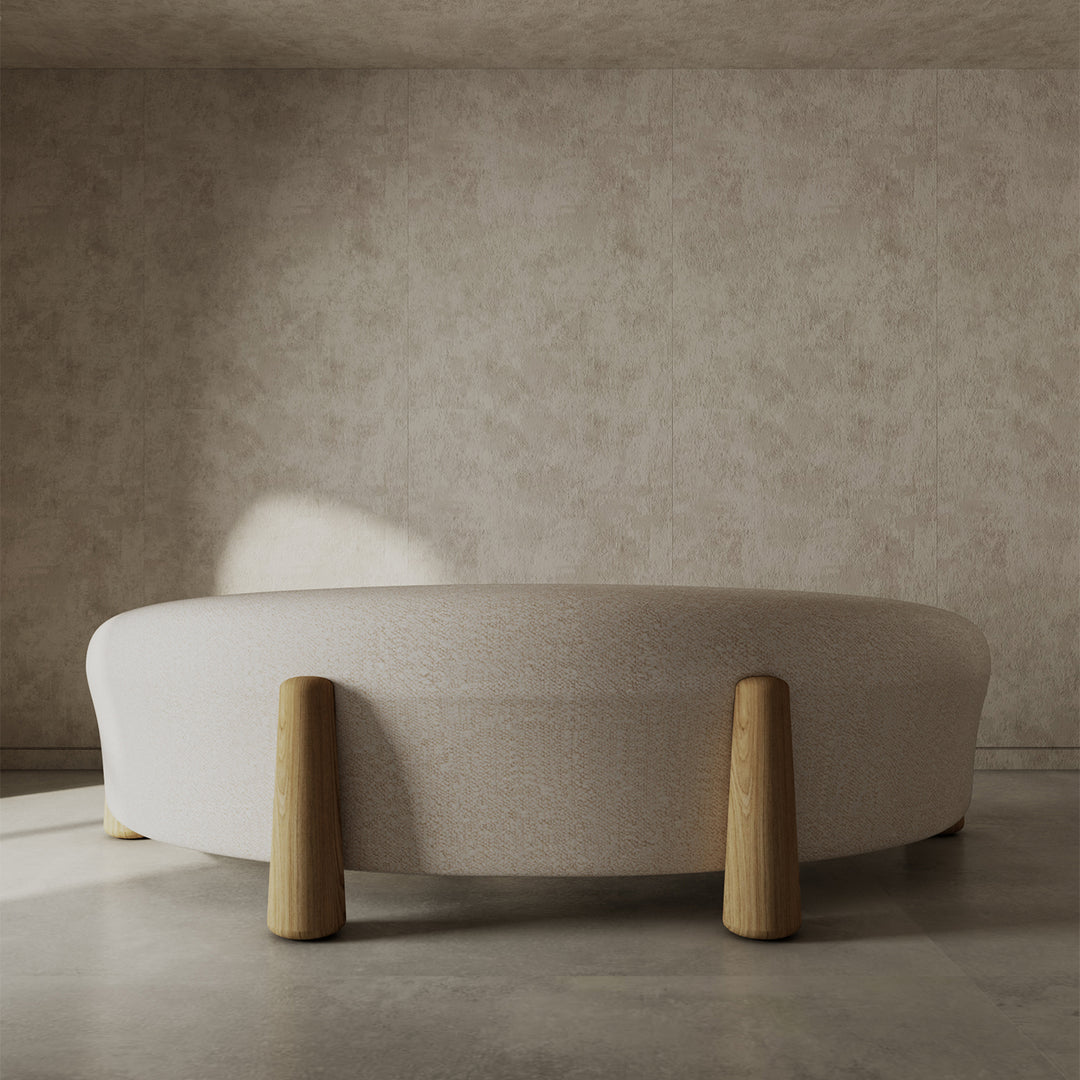 Golfo White Curved Sofa Livio Cioffi | Artemest