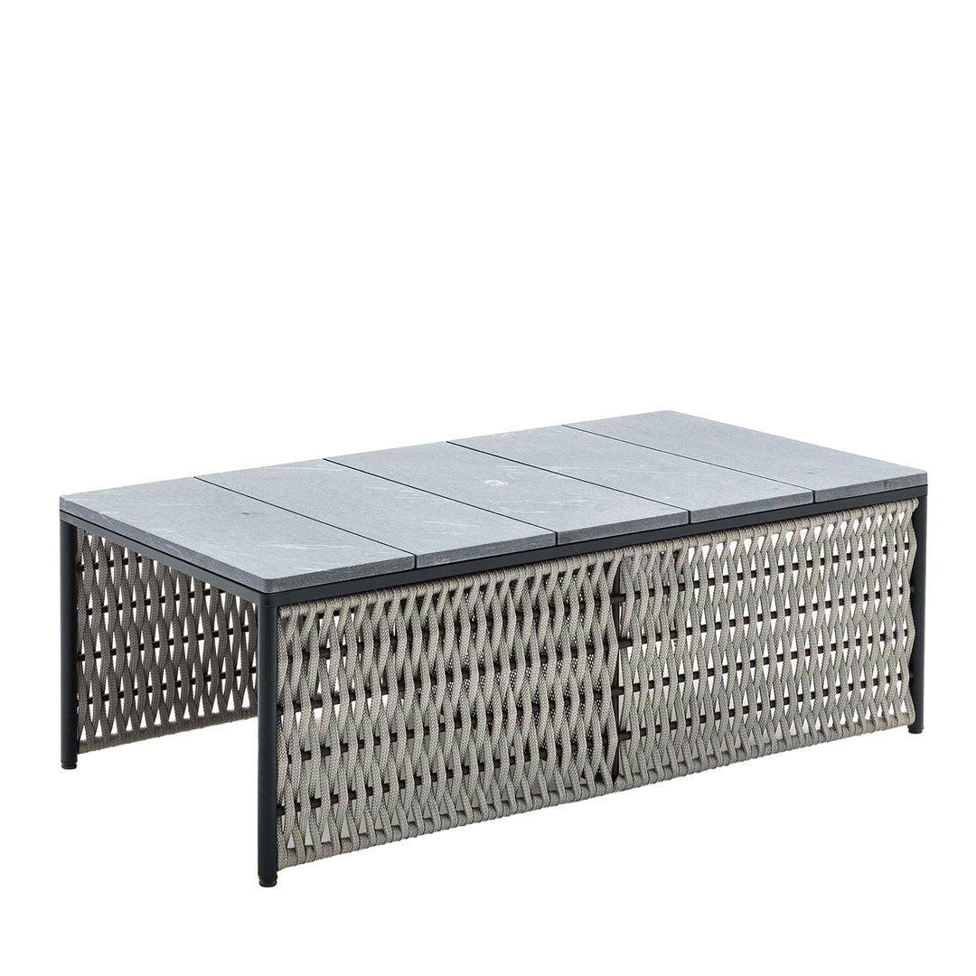 Stone Top Outdoor Rectangular Cocktail Table Giorgio Collection | Artemest