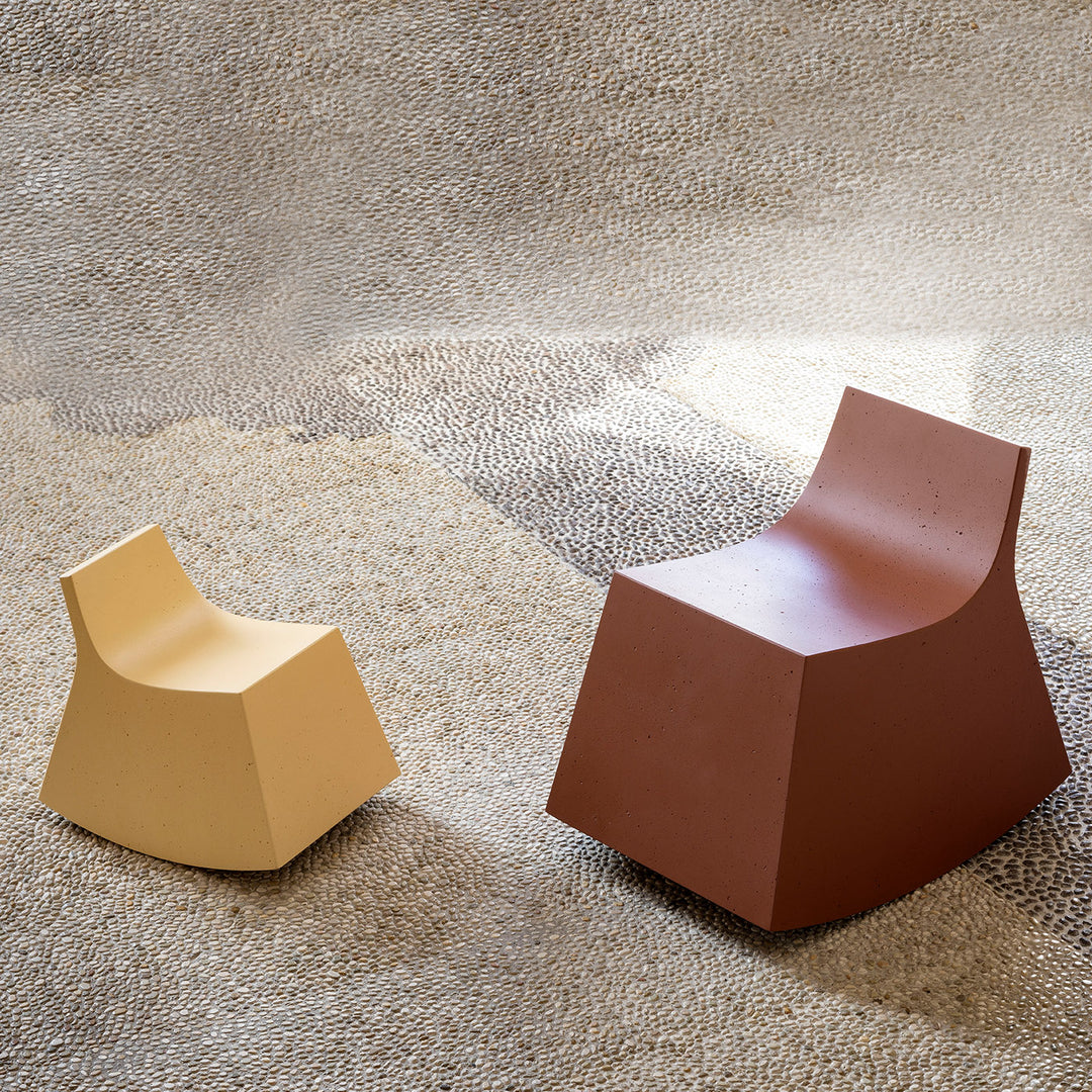 Burano Rocking Chair #1 by Defne Koz and Marco Susani Cimento | Artemest